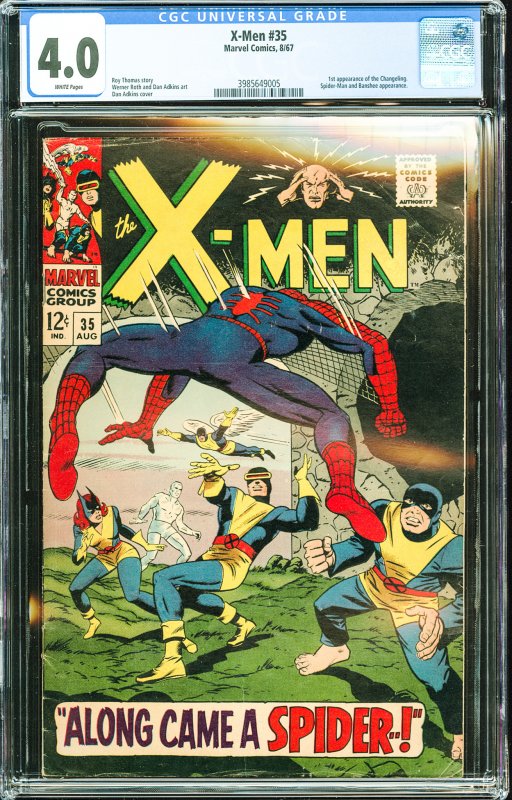 The X-Men #35 (1967) CGC Graded 4.0 - Feat. Spider-Man! | Comic Books ...