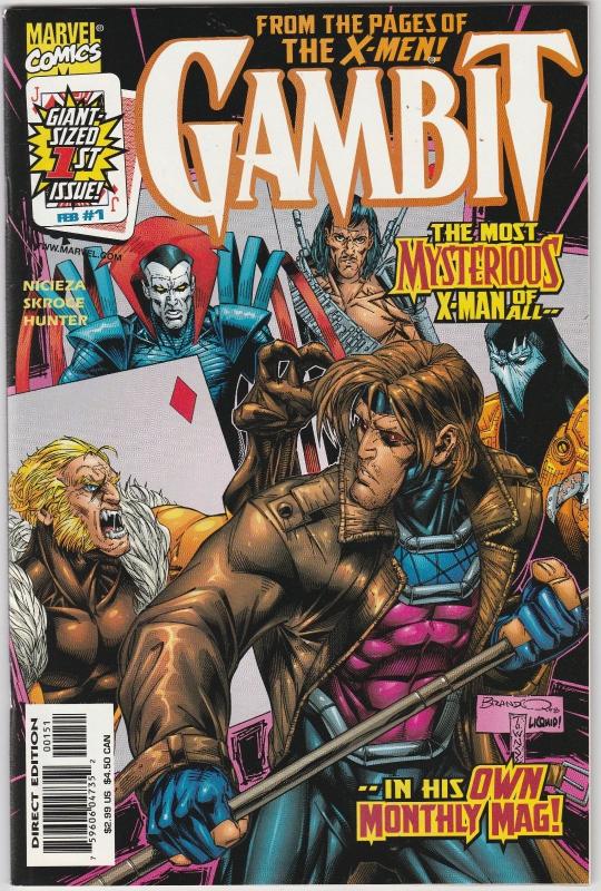 5 Gambit Marvel Comic Books # 1 2 3 8 17 X-Men Storm Sabretooth ...