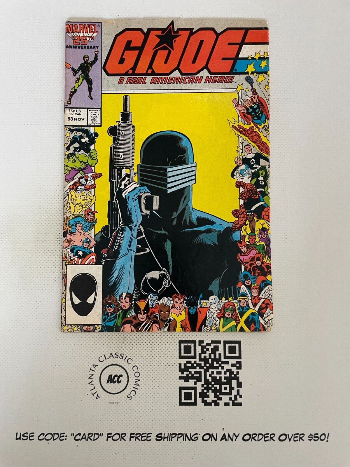 G.I. Joe # 53 FN Marvel Comic Book Duke Snake Eyes Cobra Duke Shadow 15 ...