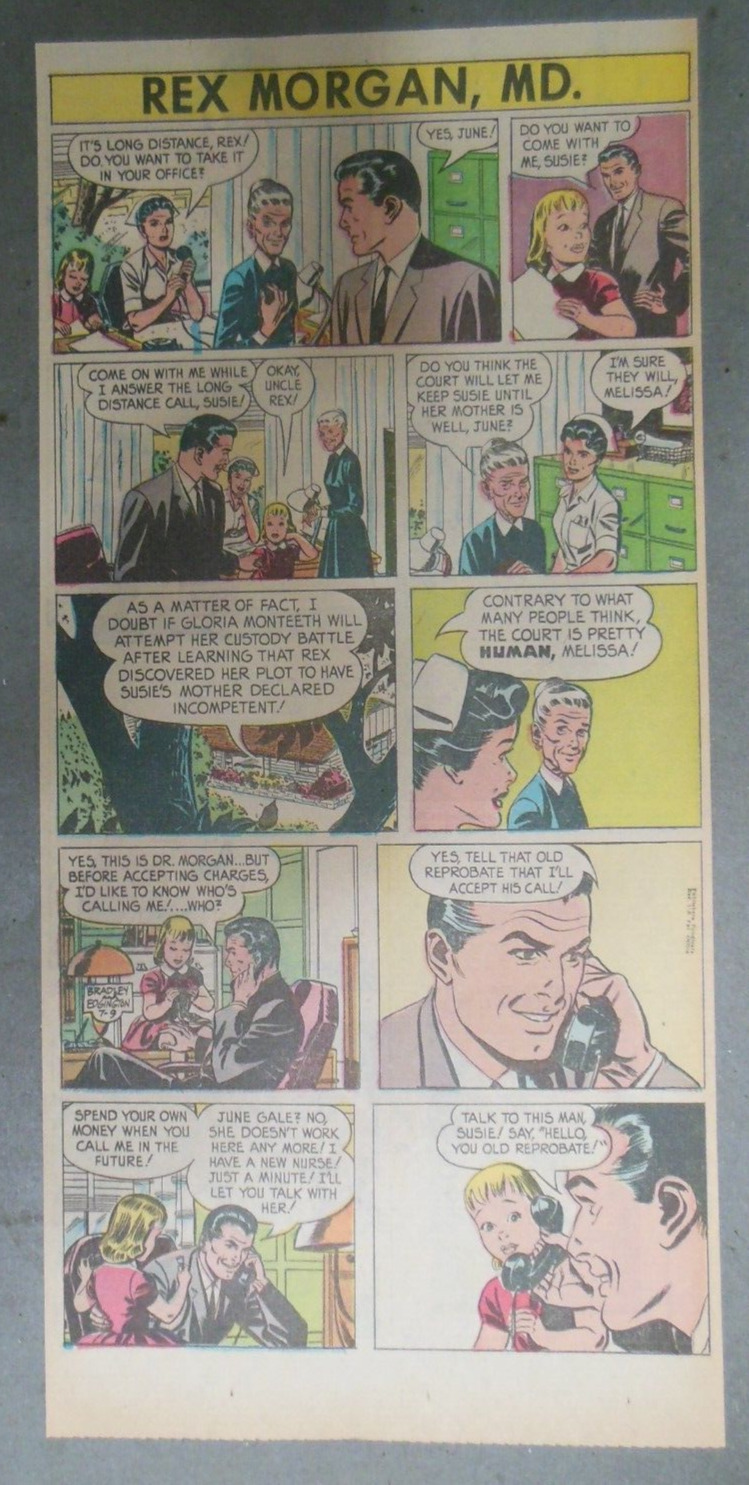 (14) Rex Morgan MD Sunday Pages by Bradley & Edgingston 1961 Thirds: 7. ...