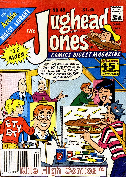 JUGHEAD JONES COMIC DIGEST (1977 Series) #49 Very Good Comics Book ...