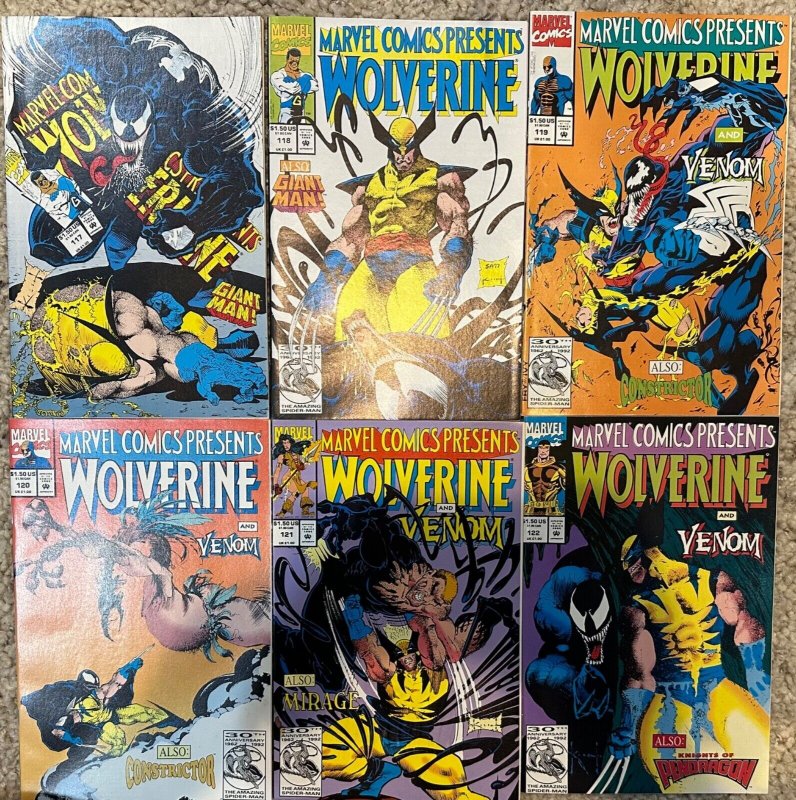 (1992) MARVEL COMICS PRESENTS #117-122 WOLVERINE VS VENOM Complete 6 ...