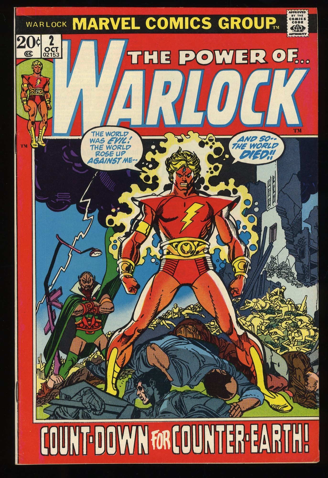 Warlock #2 VF 8.0 Count-Down for Counter-Earth! Gil Kane Cover! | Comic ...
