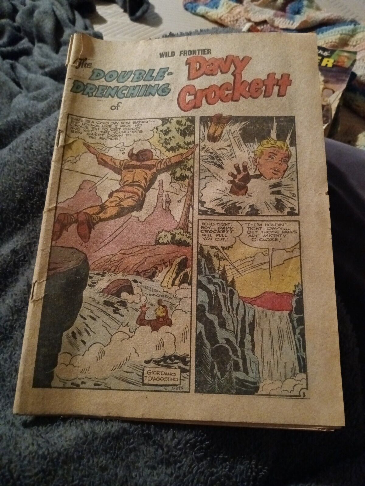 1954 Wild Frontier #3 CHARLTON COMICS BOOK-Western Davy Crockett golden ...