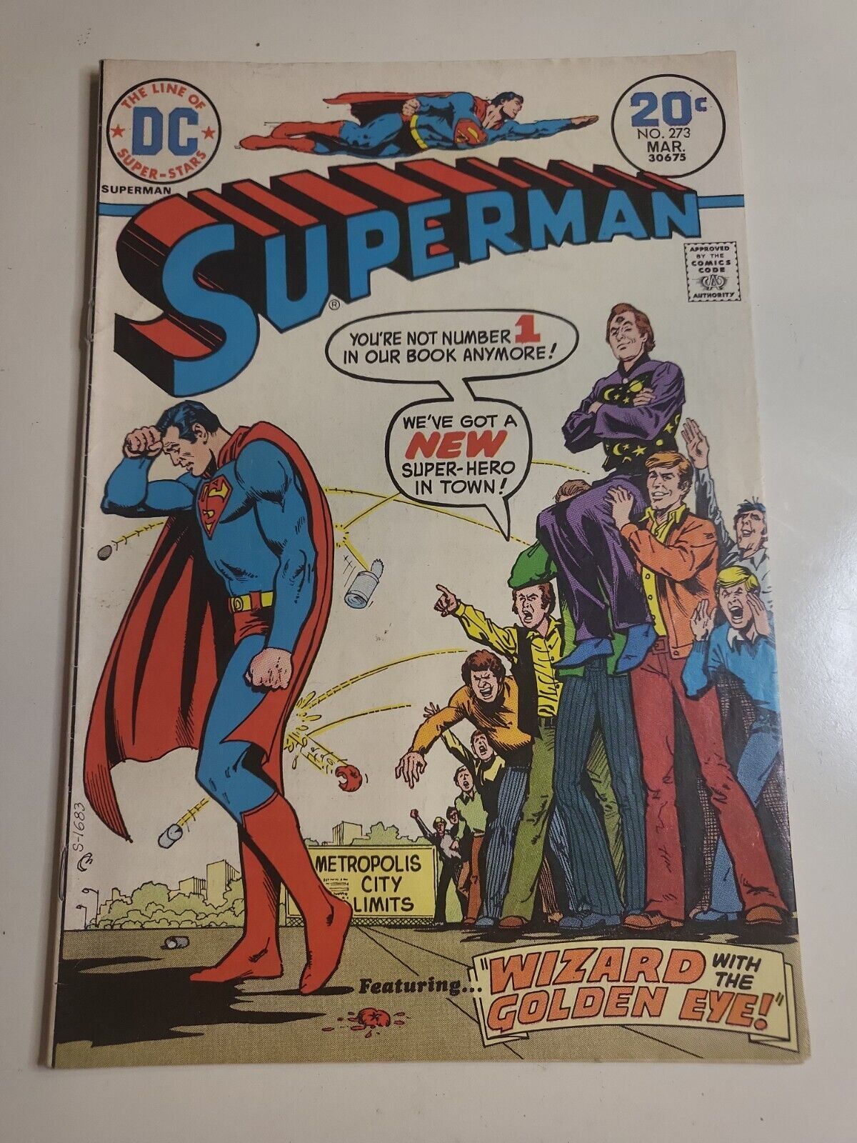 SUPERMAN #273: "The Wizard with the Golden Eye!" DC COMICS 1974 FN ...