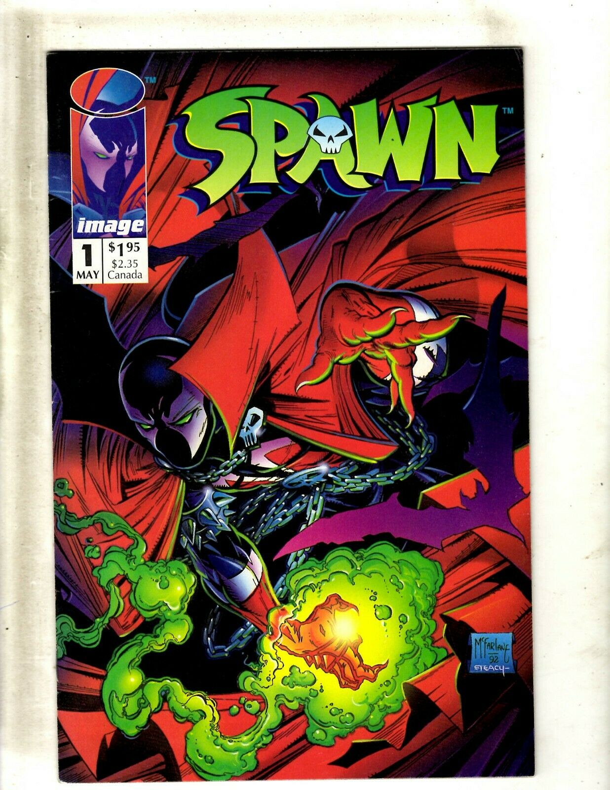Spawn #1 VF Image Comic Book 1st Appearance Todd McFarlane KEY Clown ...