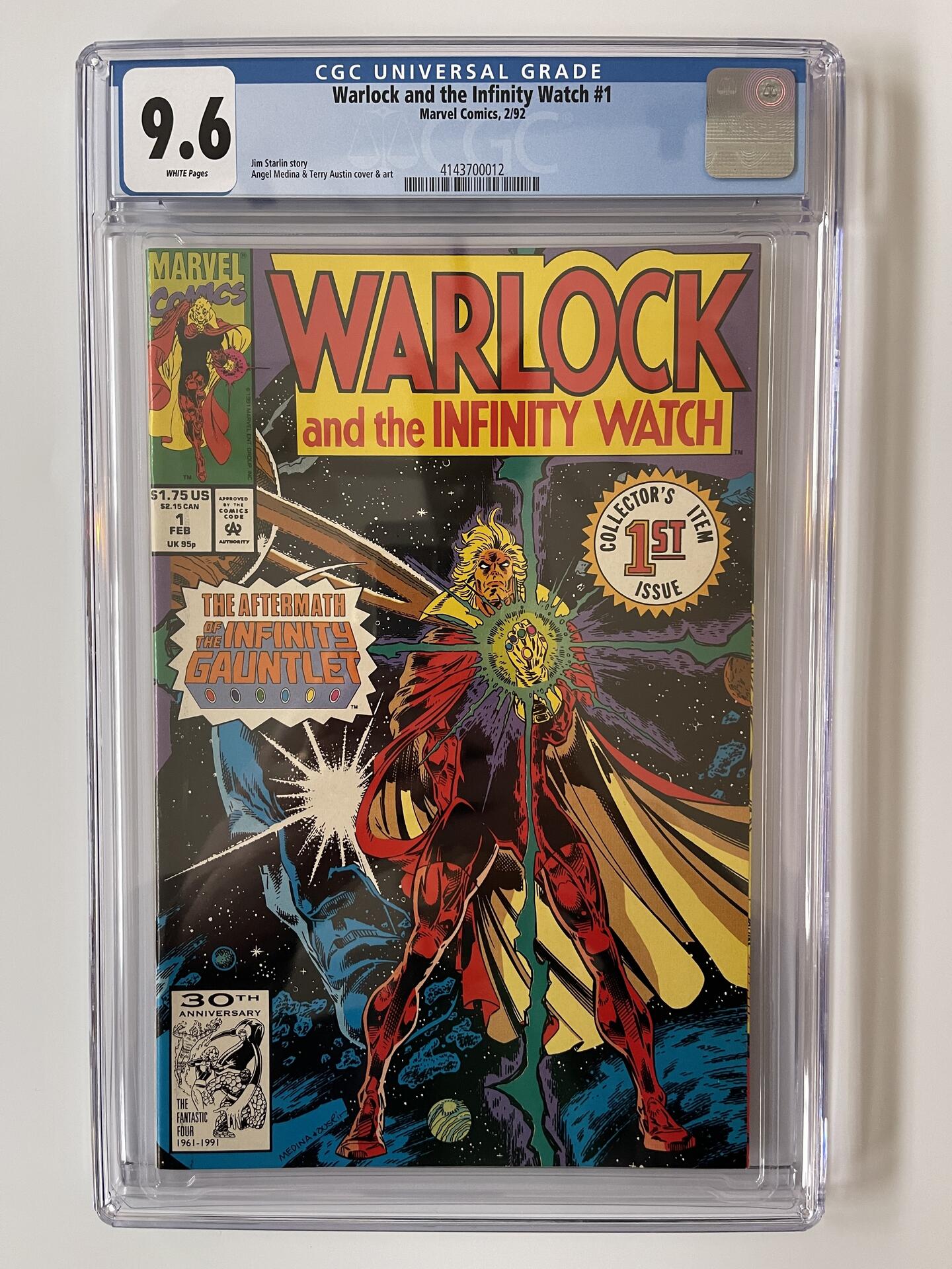 WARLOCK AND THE INFINITY WATCH #1 CGC 9.6 Jim Starlin NM/M Gauntlet ...