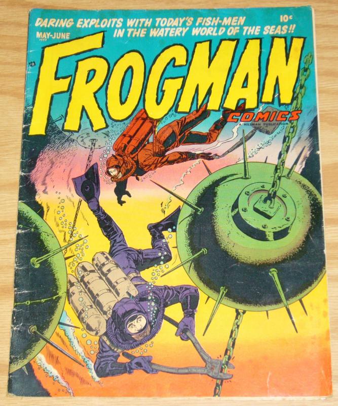 Frogman Comics #2 VG may-june 1952 - golden age hillman - underwater ...