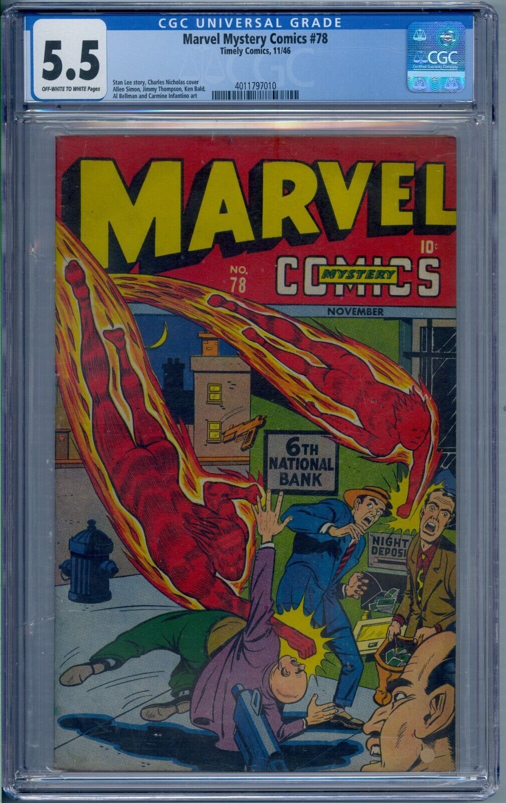 Marvel Mystery Comics #78 CGC 5.5 Human Torch Timely Comics | Comic ...
