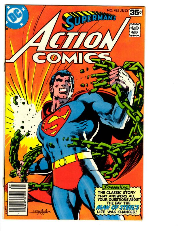 4 Action Comics DC Comic Books # 483 484 485 486 Superman Amazo Lois ...