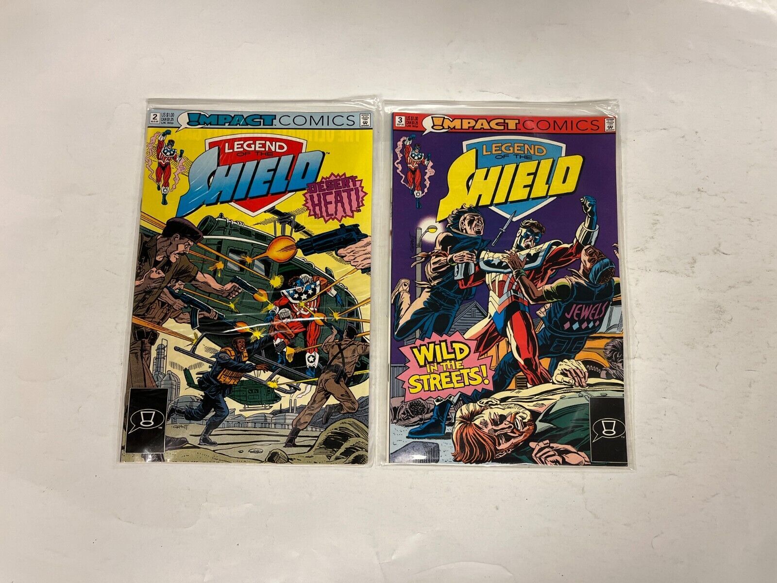 4 Legend of the Shield Impact Comics books # 1 2 3 4 2 JW29 | Comic ...