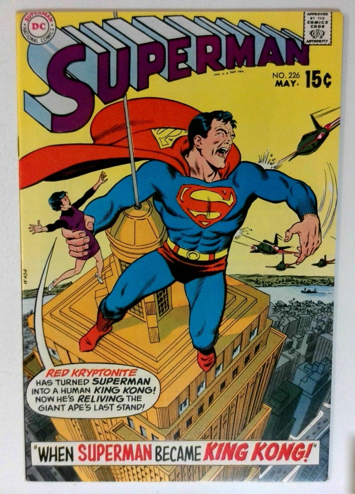 Superman 226 VF+ Old DC Comic Comics 1970 Red Kryptonite King Kong High ...