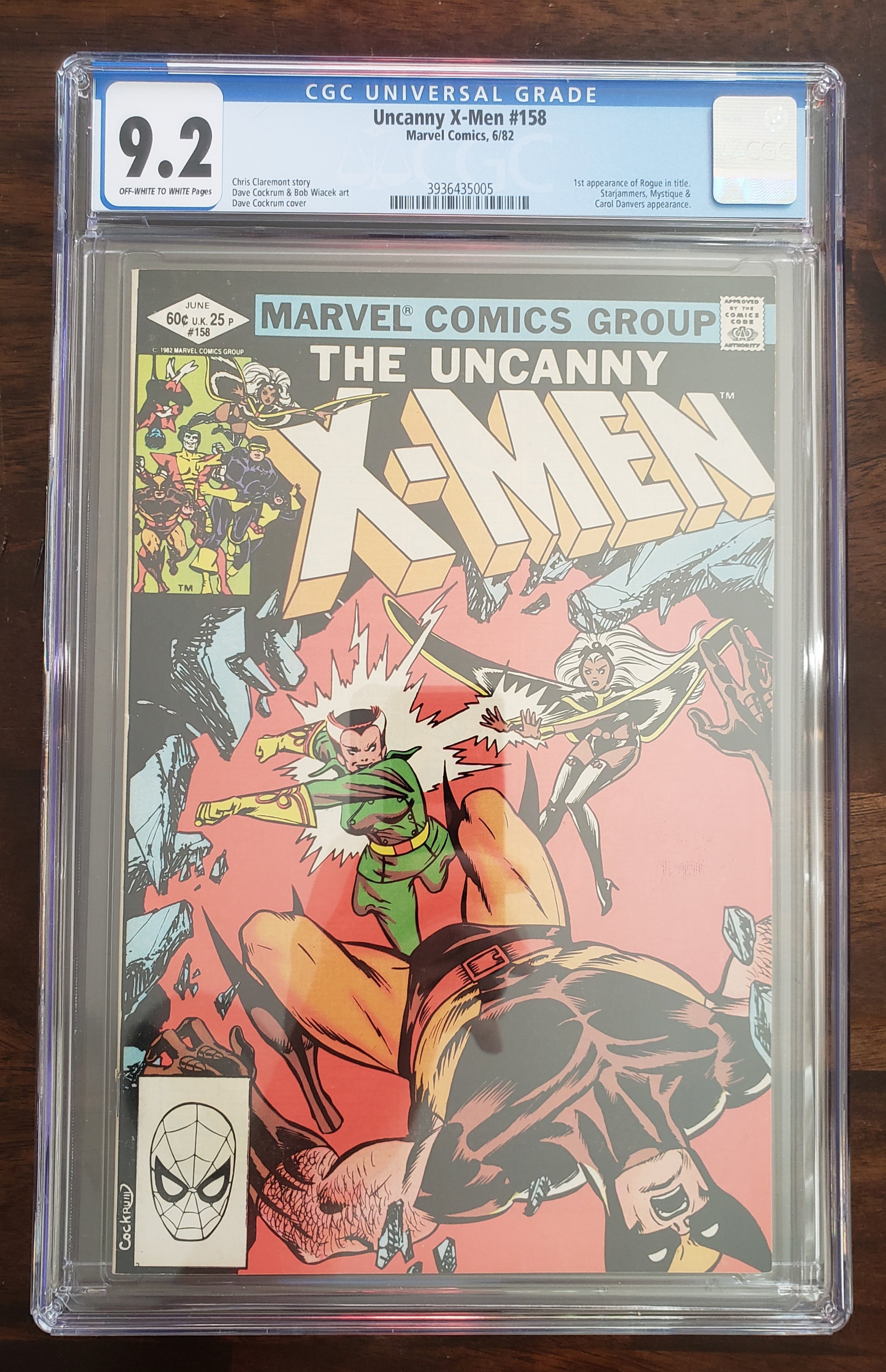 The Uncanny X-Men 158 CGC 9.2 1st appearance of Rogue in title (1982 ...