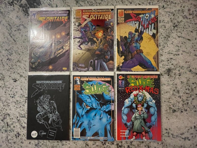 6 Malibu Ultraverse Comics Sludge Red X-Mas 1 1 Solitaire 1 2 3 5 NM ...