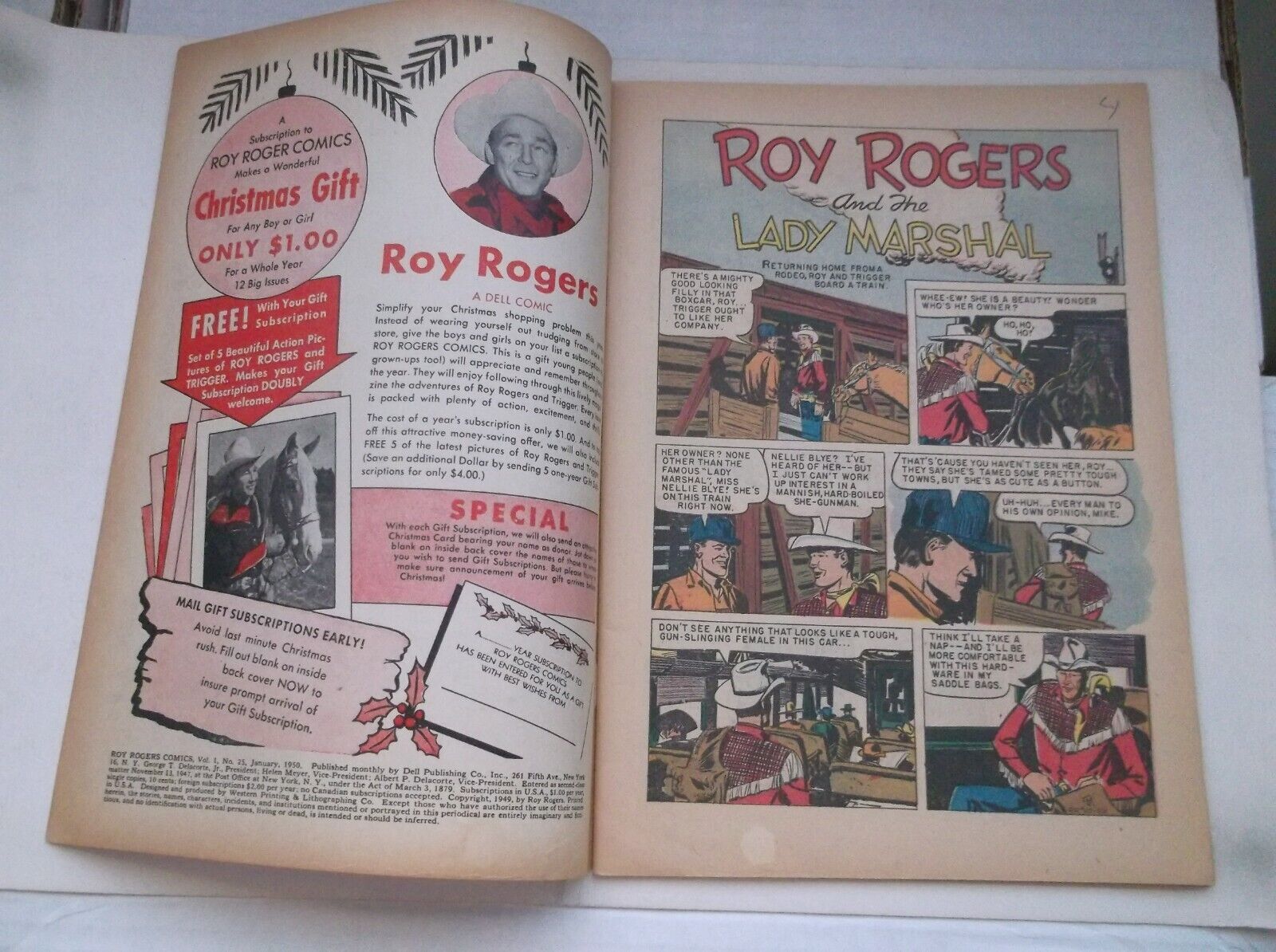Dell: ROY Rogers Comics #25, With Trigger's Backup Story, 1950, FN (6.0 ...