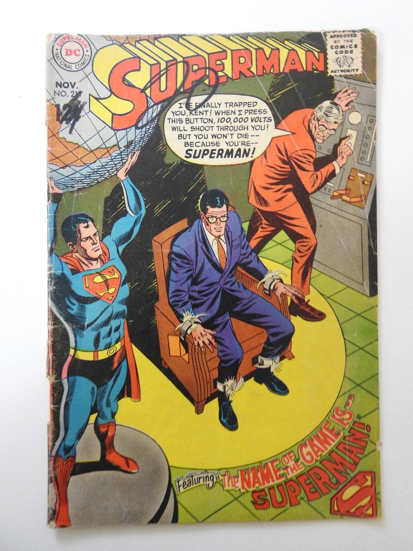 Superman #211 (1968) GD/VG 1 1/2 in spine split, cover detached bottom staple | Comic Books ...