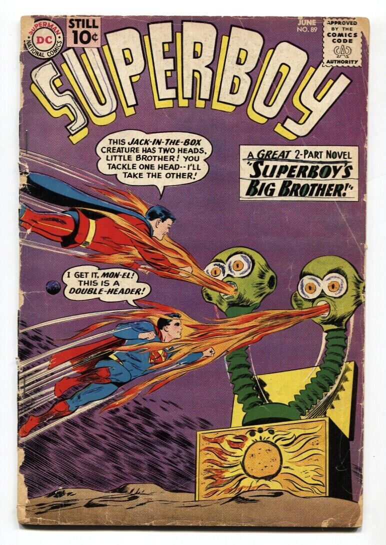 Superboy #89 comic book 1961 DC Comics-2nd Phantom Zone-1st Mon-el ...