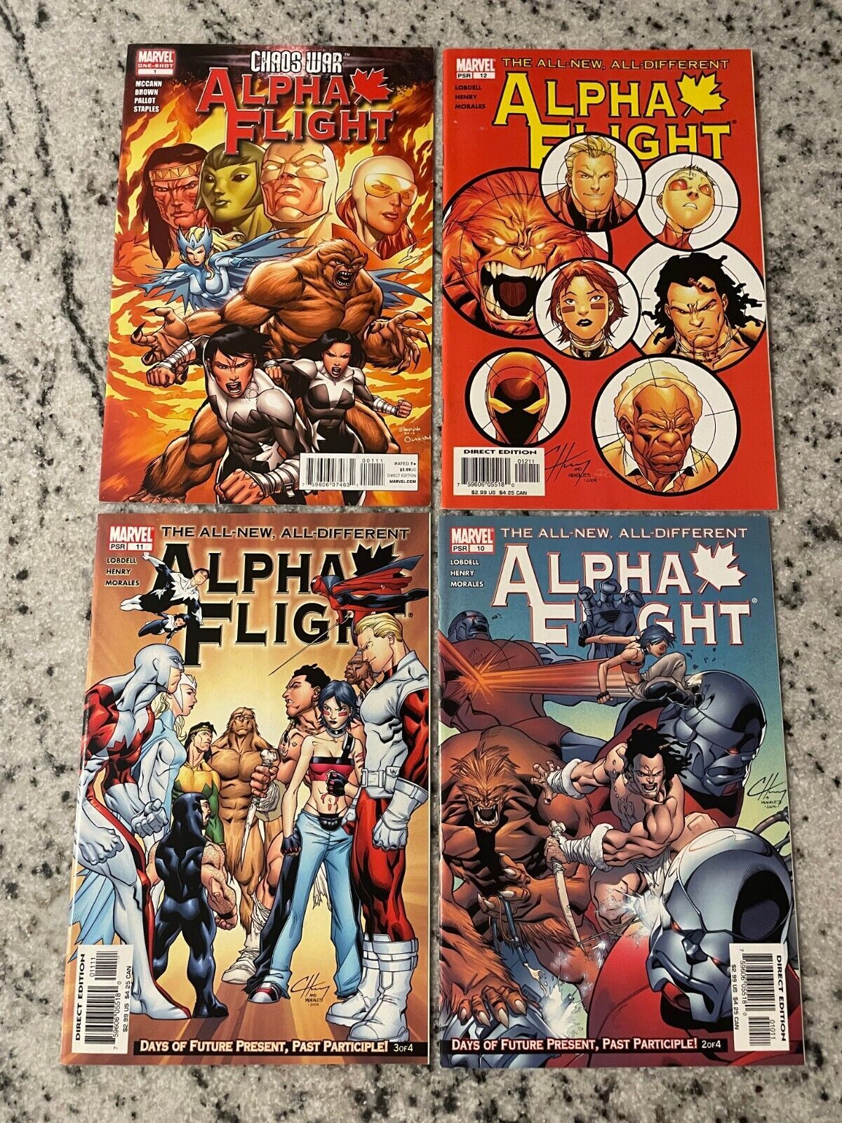 4 Alpha Flight Marvel Comic Books 10 11 12 1 XMen Wolverine Phoenix ...