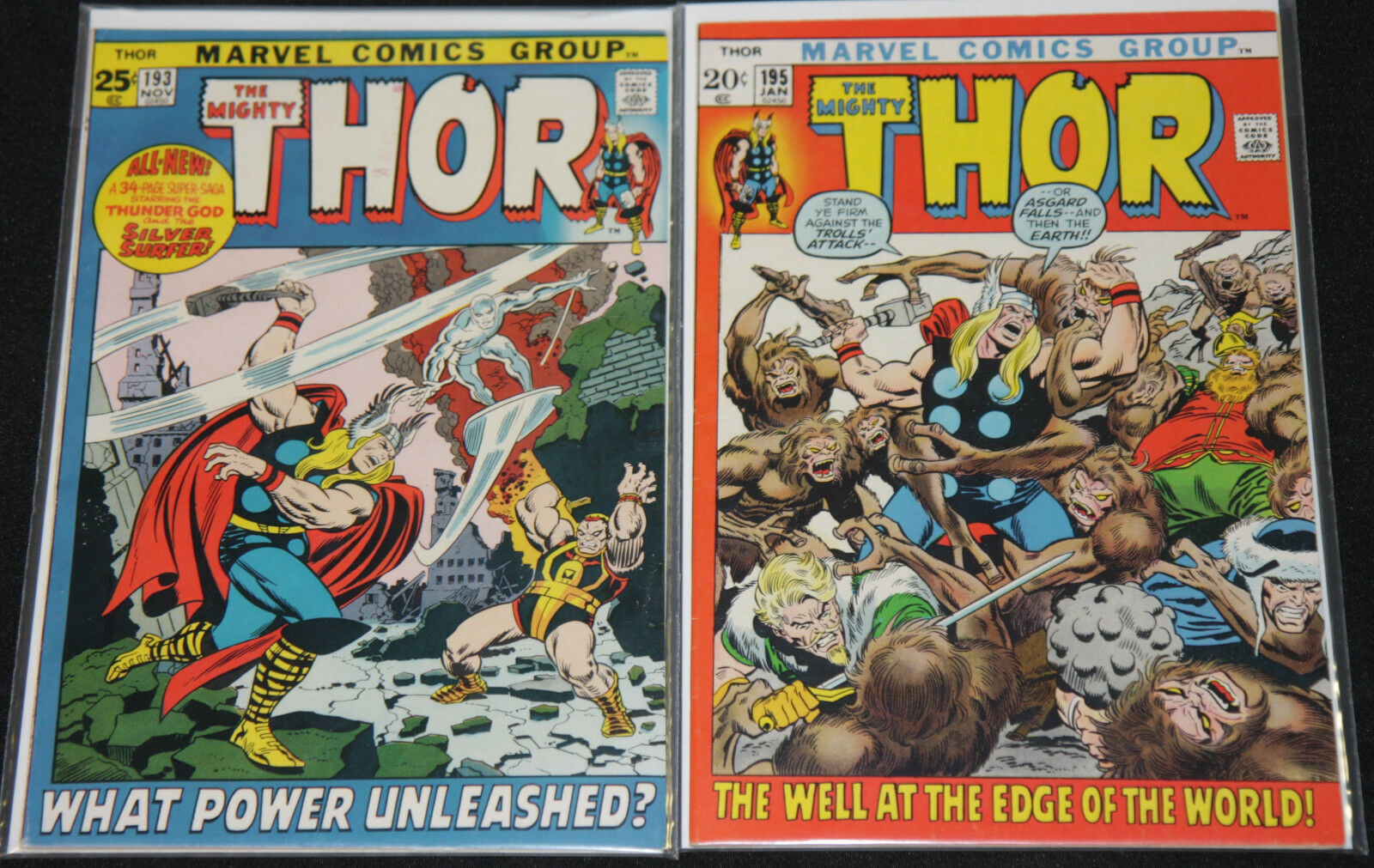 Marvel Bronze Age THOR 11pc Mid Grade Comic Lot FN-VF Avengers Gil Kane ...
