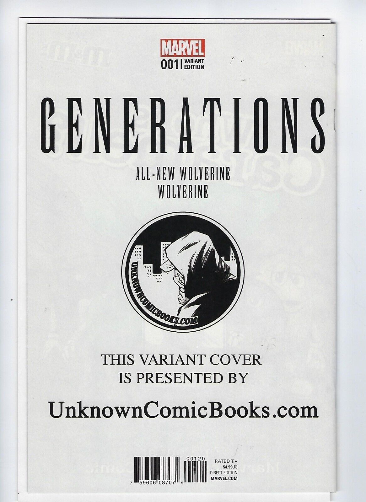 Generations: Wolverine & All-New Wolverine #1 Unknown Comics Greg Horn ...
