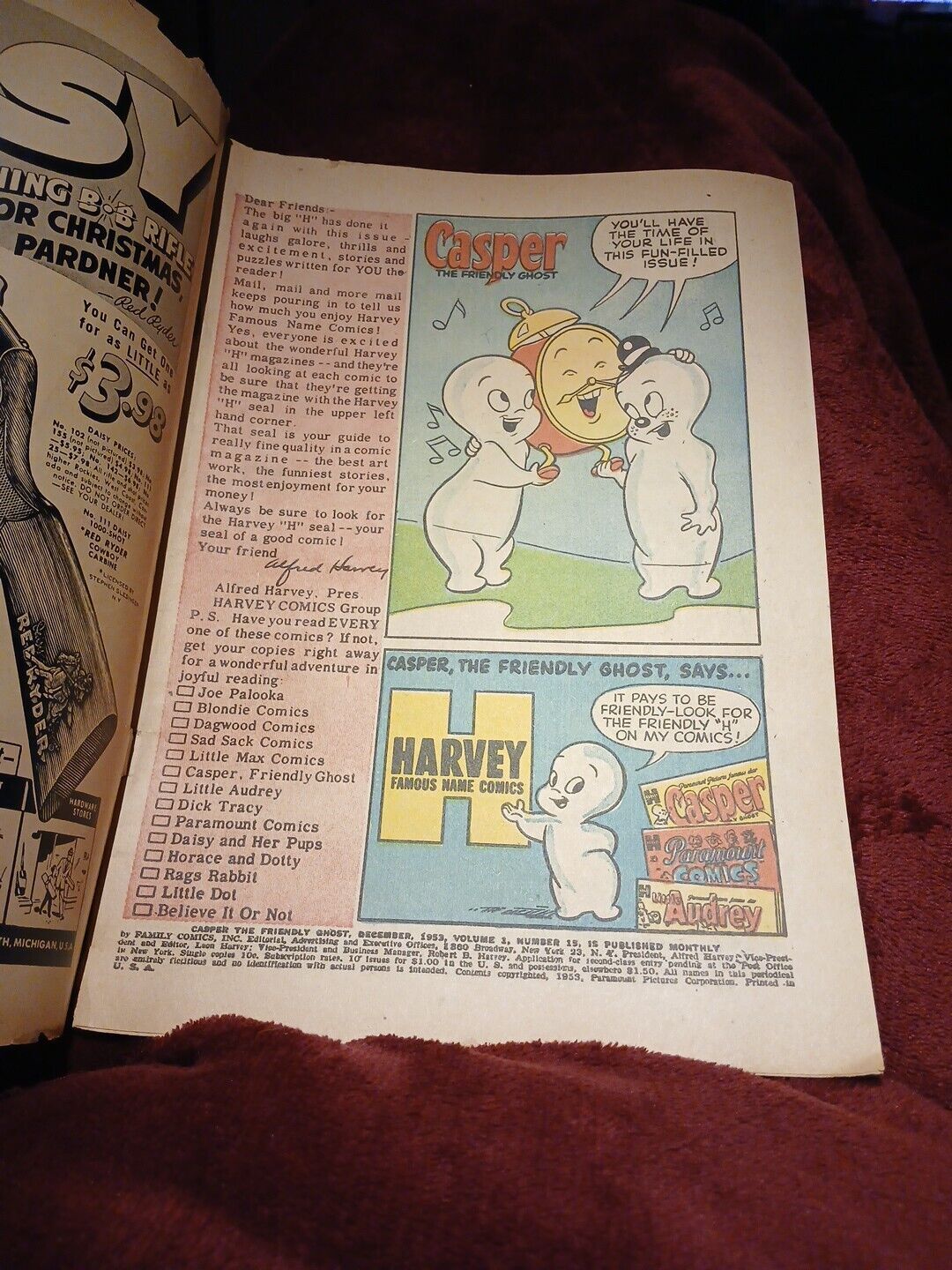 Casper The Friendly Ghost #15 Harvey Comics 1953 6th Appearance Spooky ...
