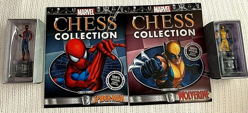 ~MARVEL~SPIDER-MAN & WOLVERINE Limited Edition Chess Pieces w/Books~NIB ...