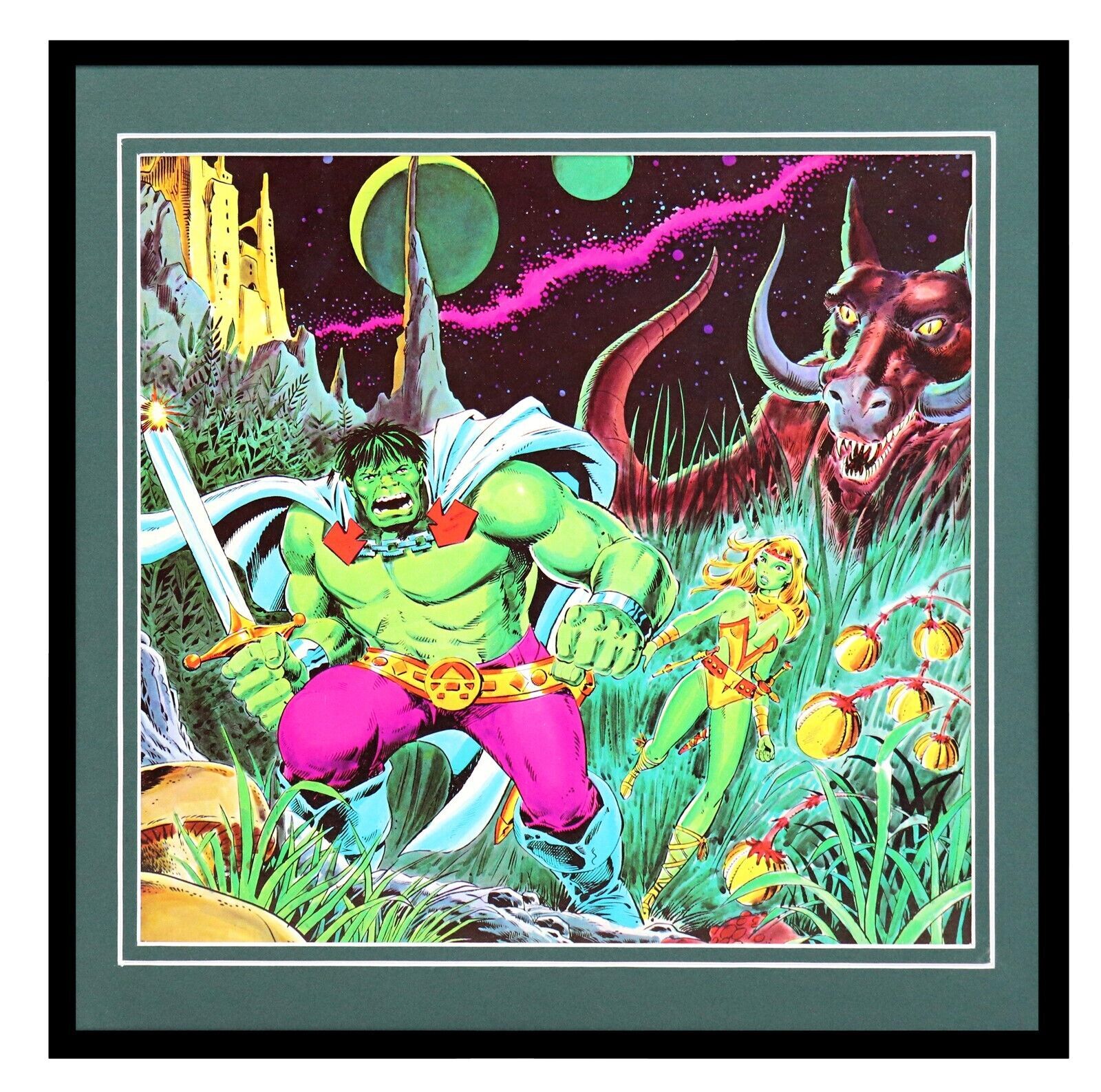 VINTAGE 1979 Marvel Incredible Hulk Framed 12x12 Poster Display | Comic ...