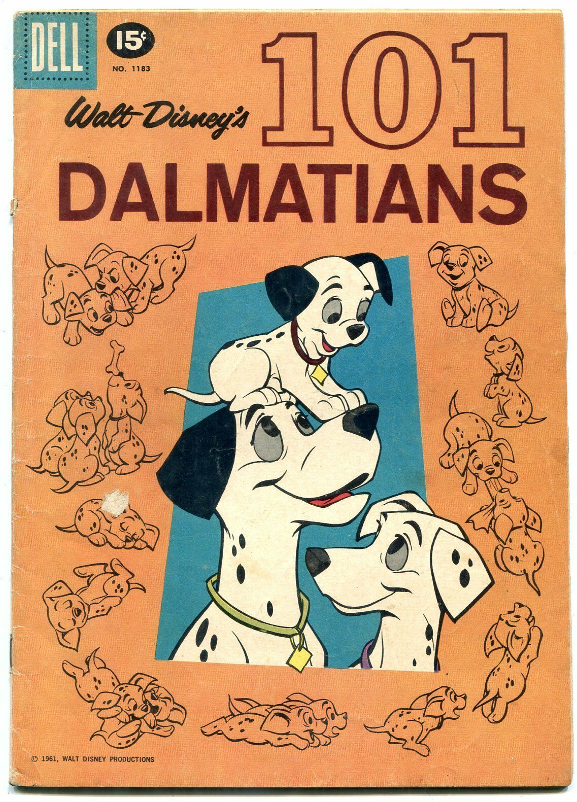 Walt Disney S 101 Dalmatians Four Color Comics 1183 1961 Vg Comic Hot