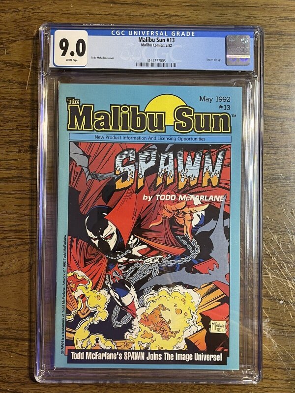 Malibu SUN Spawn #13 (1992) CGC 9.0 1st Appearance of Spawn! Todd Mcfarlane | Comic Books ...