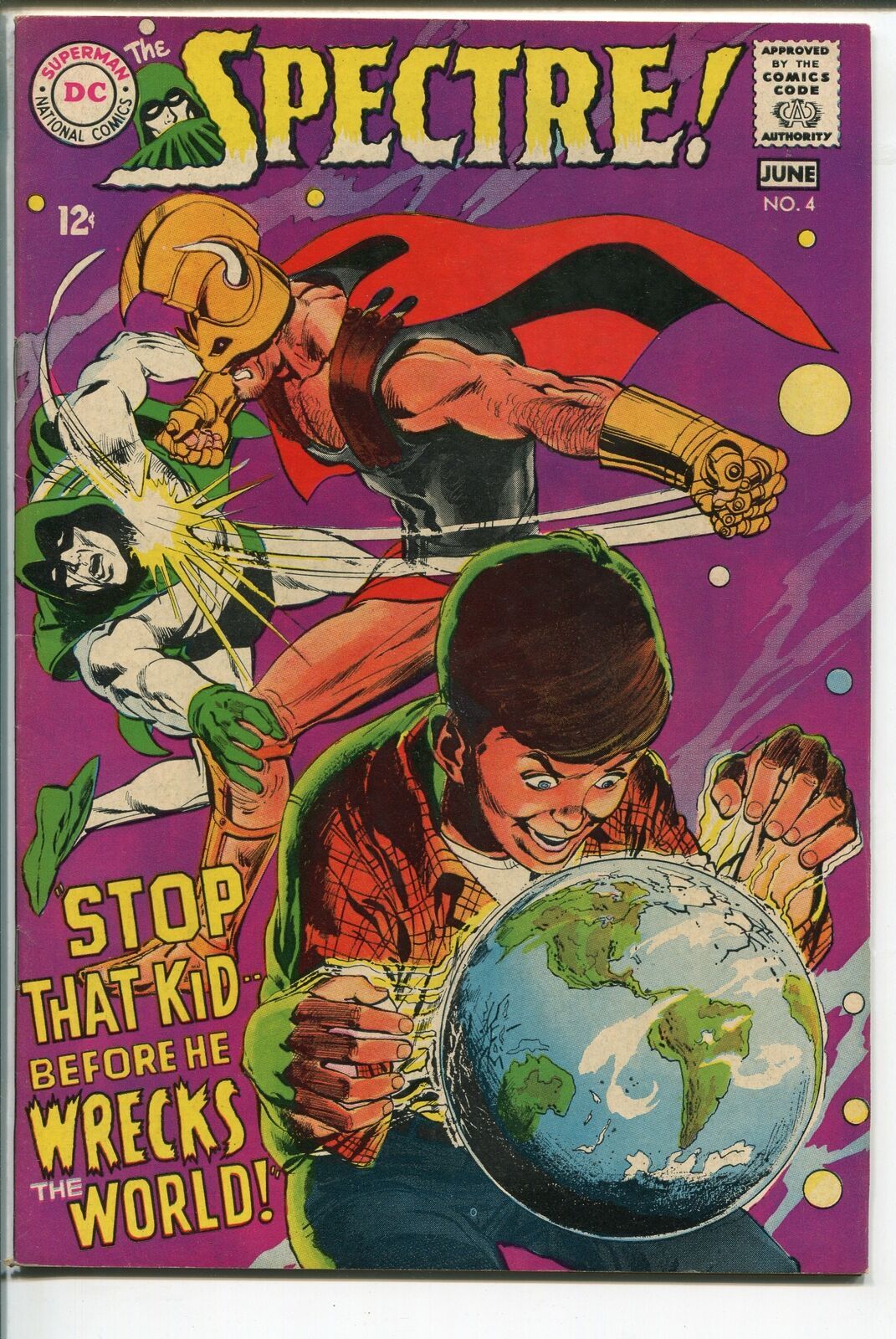 Spectre #4 1968-Dc-Neal Adams-Battle Cover-Vf/Nm | Comic Books - Silver ...