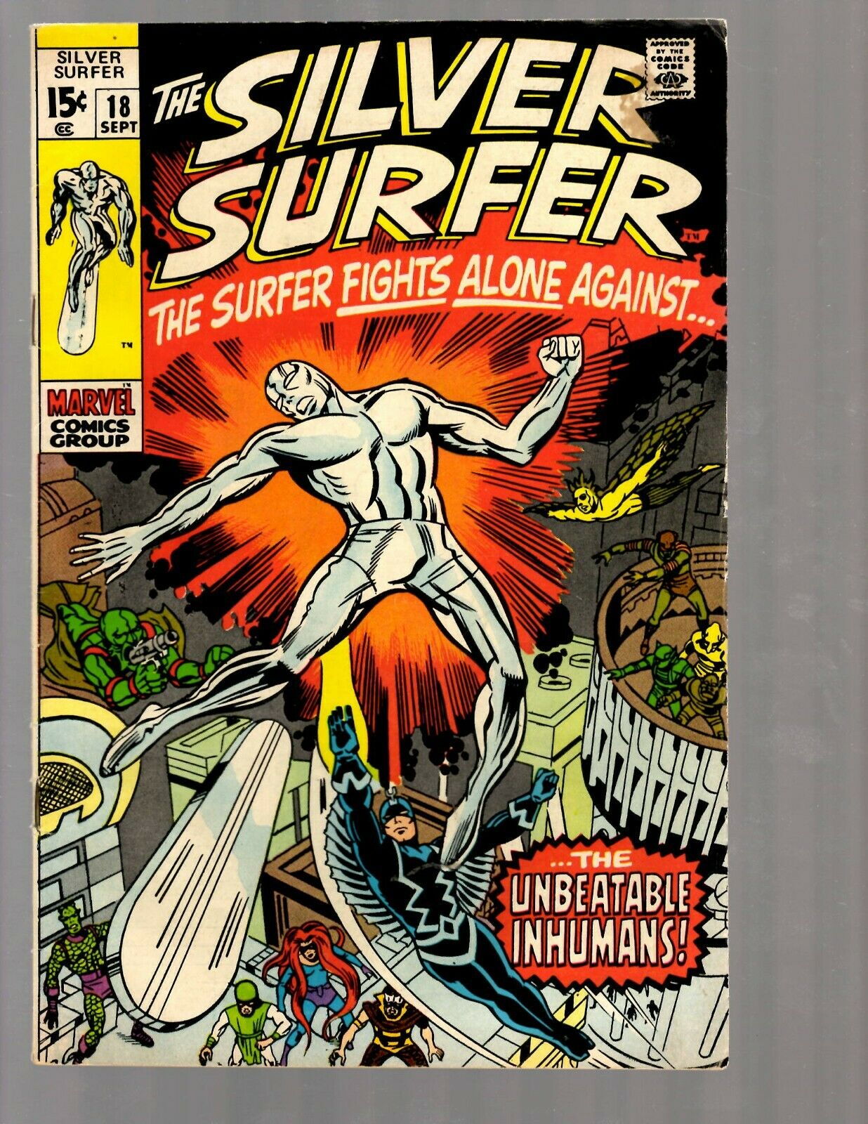 Silver Surfer # 18 VF- Marvel Comic Book Avengers Hulk Thor Iron Man ...