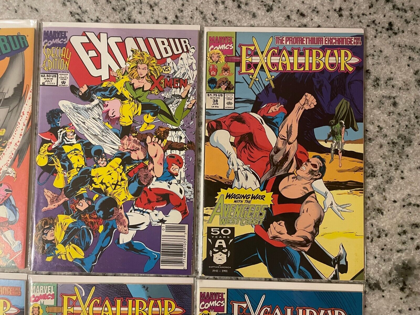 6 Excalibur Marvel Comic Books #35 36 37 38 1 S 1 Annual X-Men ...