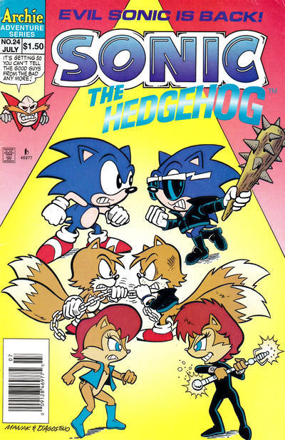 Sonic the Hedgehog #24 (Newsstand) VG ; Archie | low grade comic ...