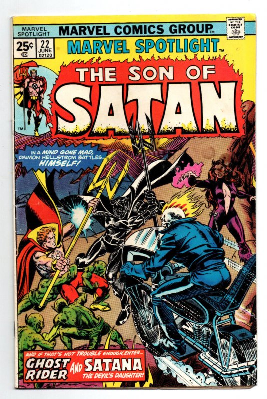 Marvel Spotlight #22 - Satanna - Daimon Hellstrom - Ghost Rider - 1973 ...