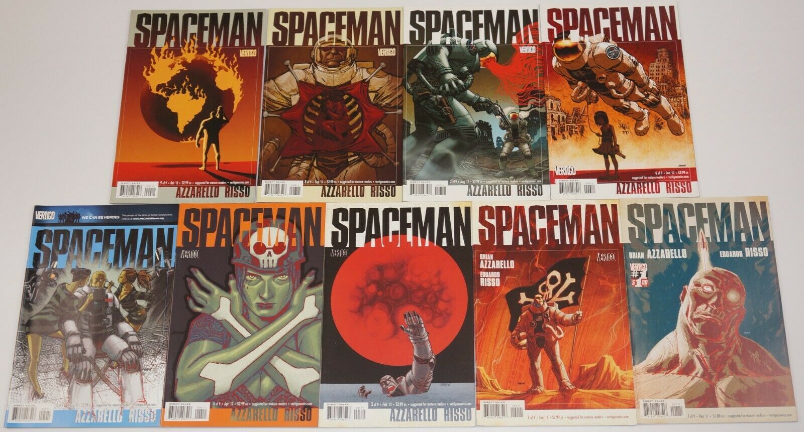 Spaceman #1-9 VF/NM complete series - brian azzarello - eduardo risso ...