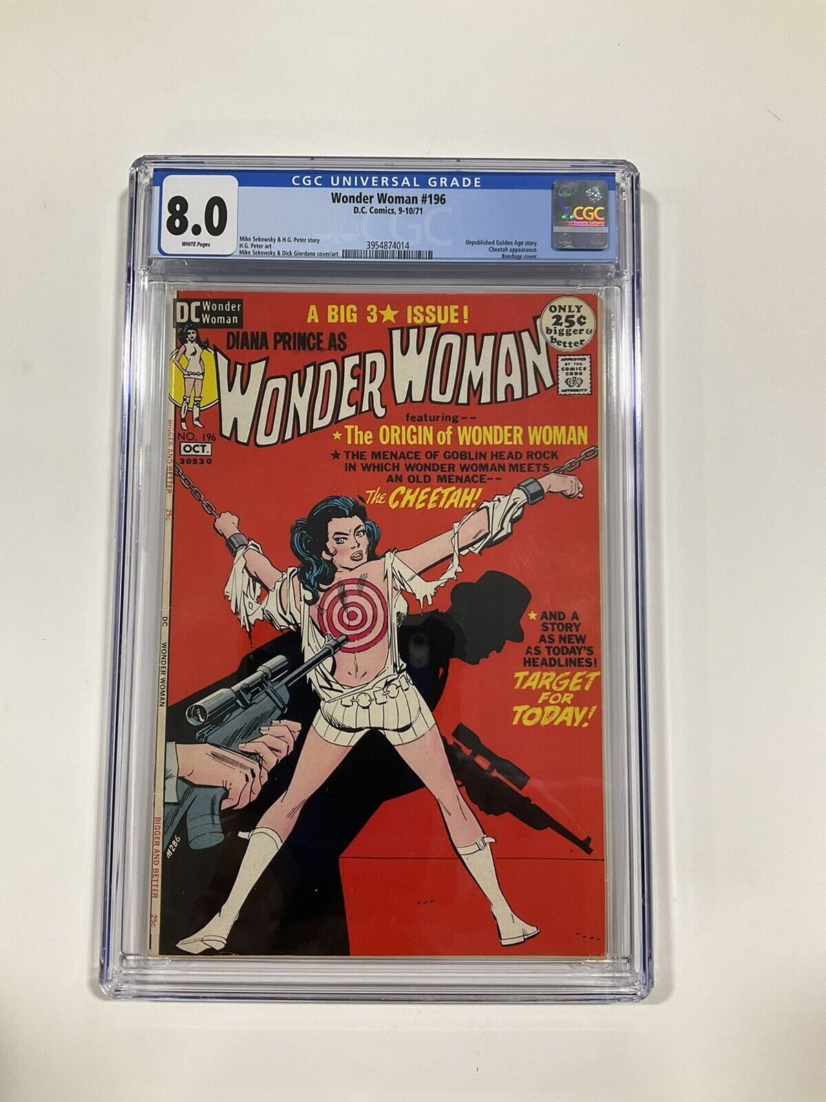 Wonder Woman 196 CGC 8.0 White Pages DC Comics 1971 | Comic Books ...