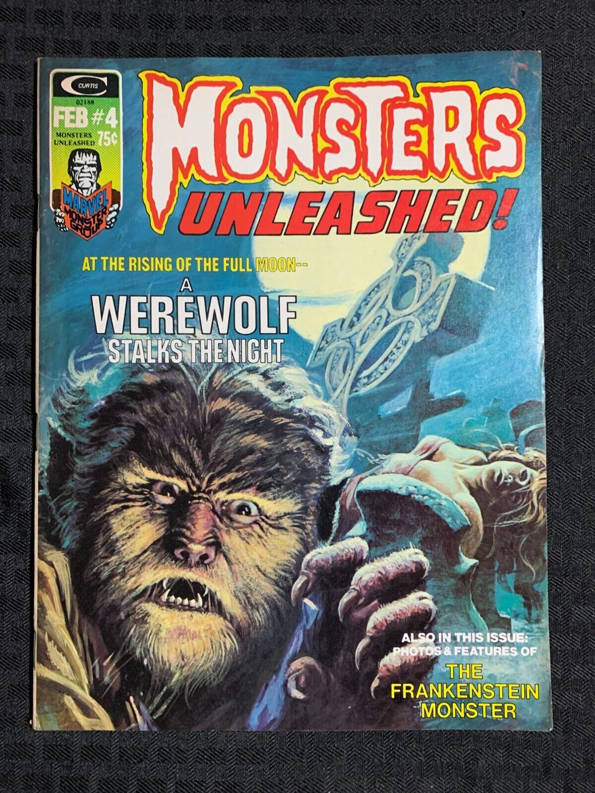 1974 MONSTERS UNLEASHED Magazine #4 VG/FN 5.0 Frankenstein / John ...