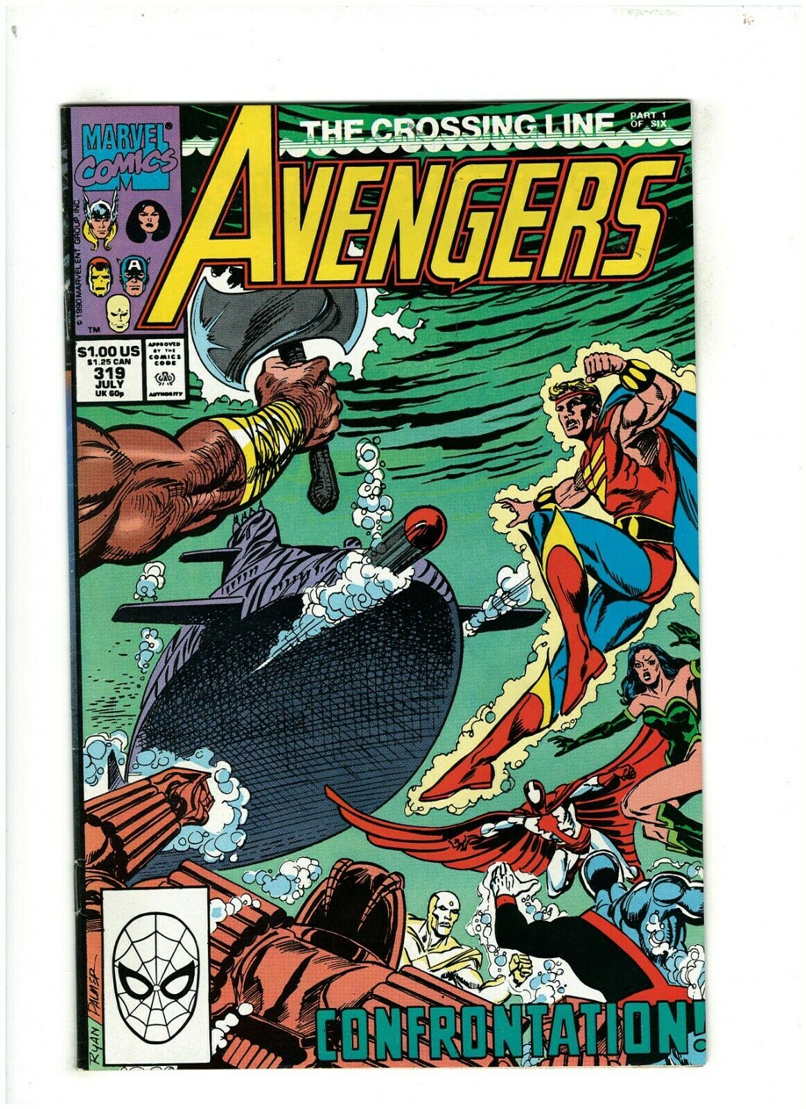 Avengers #319 VF 8.0 Marvel Comics 1990 Quasar app. Crossing Line pt.1 ...