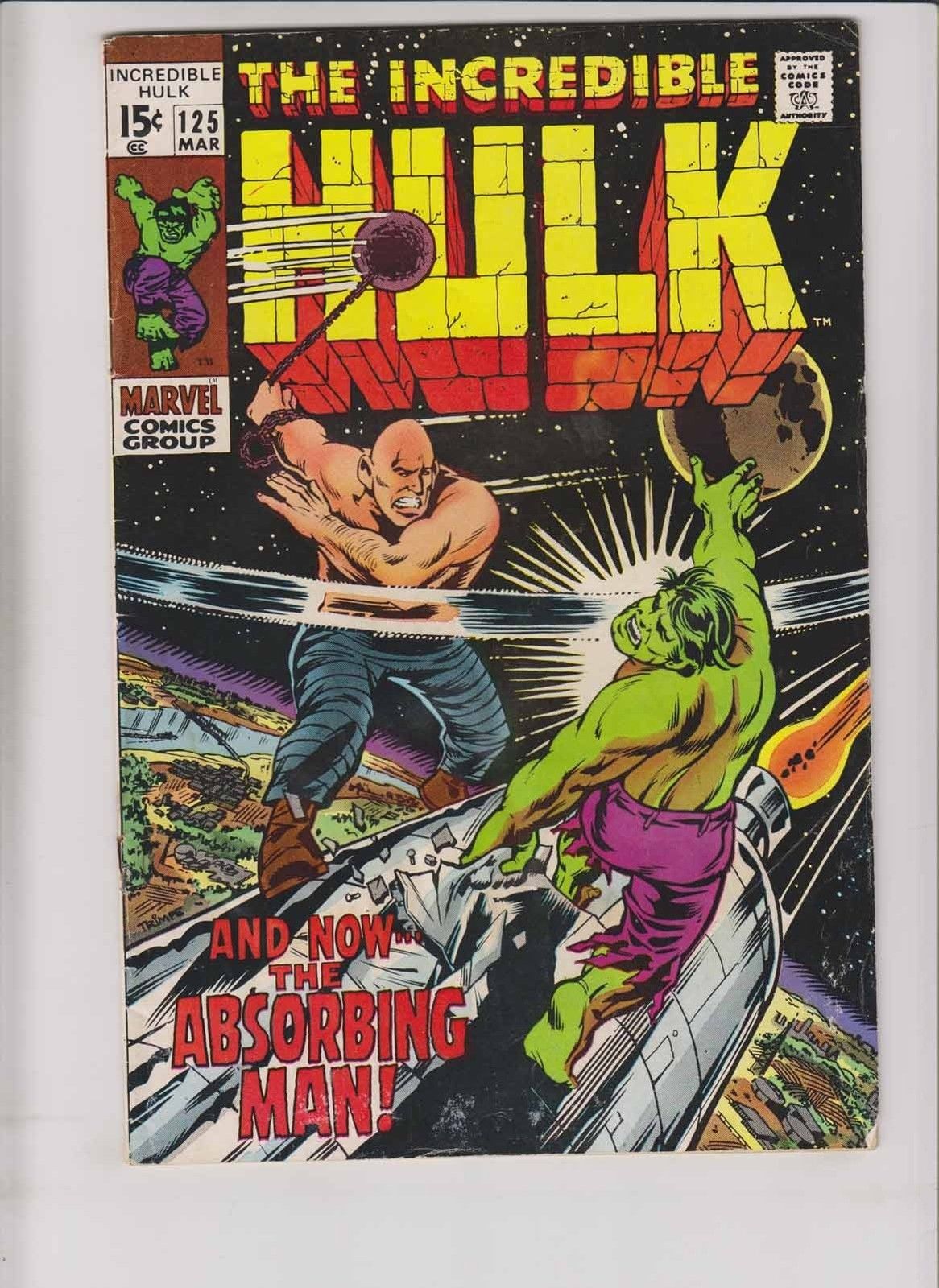 Incredible Hulk #125 VG/FN roy thomas - herb trimpe - absorbing man ...