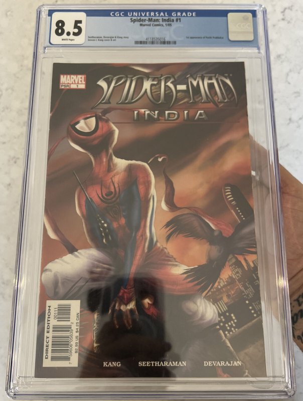 Spider-Man India #1 CGC 8.5 (New Slab) 1st Appearance of Pavitr ...