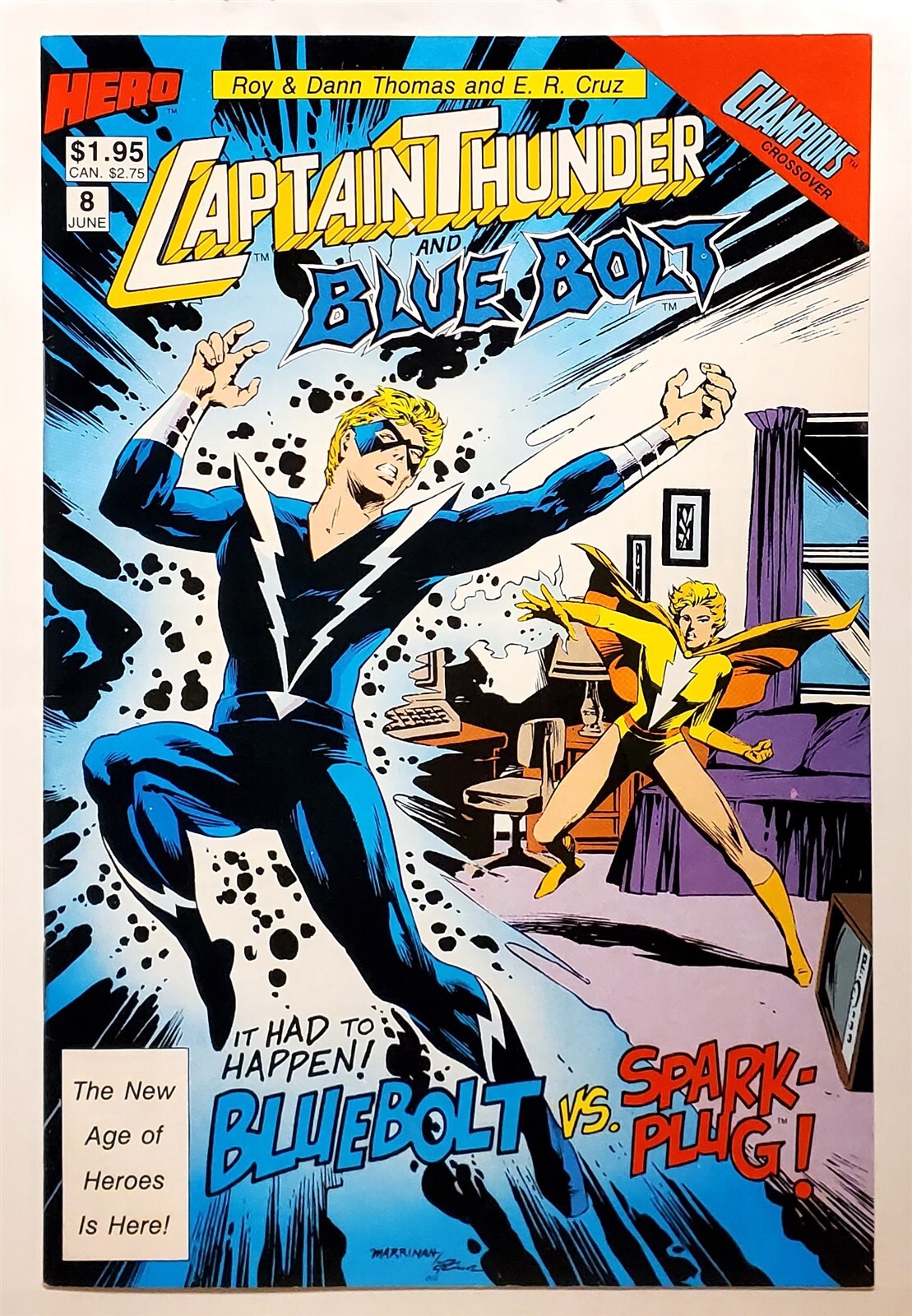 Captain Thunder and Blue Bolt #8 (July 1988, Hero) 6.0 FN | Comic Books ...