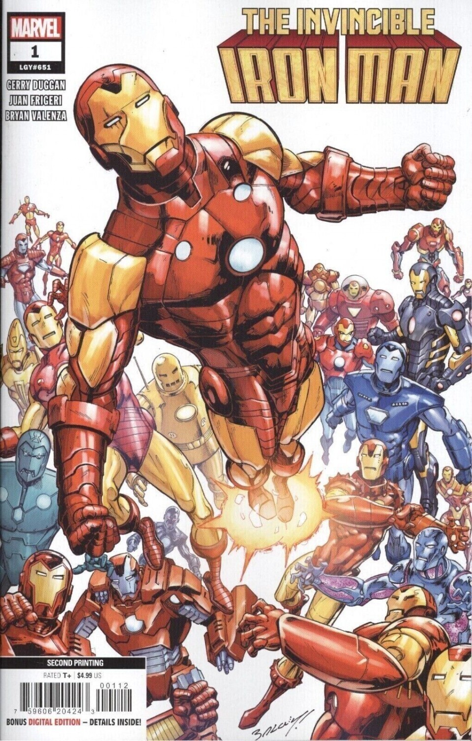 Invincible Iron Man (2023) #1 NM Mark Bagley Second Printing Variant ...