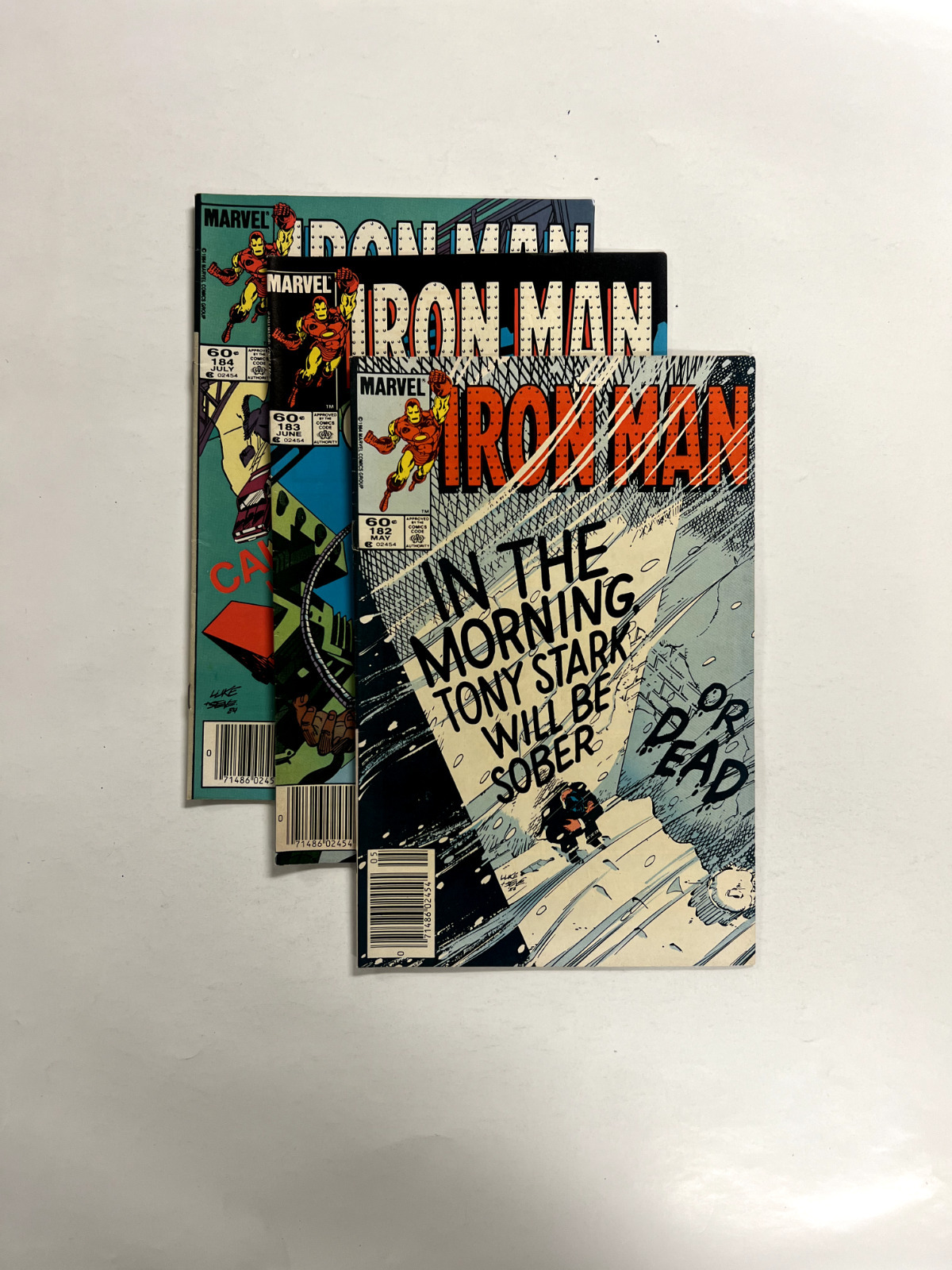 3 Iron-Man Marvel Comic Books #182 183 184 Spiderman Iron-Man Thor 46 ...