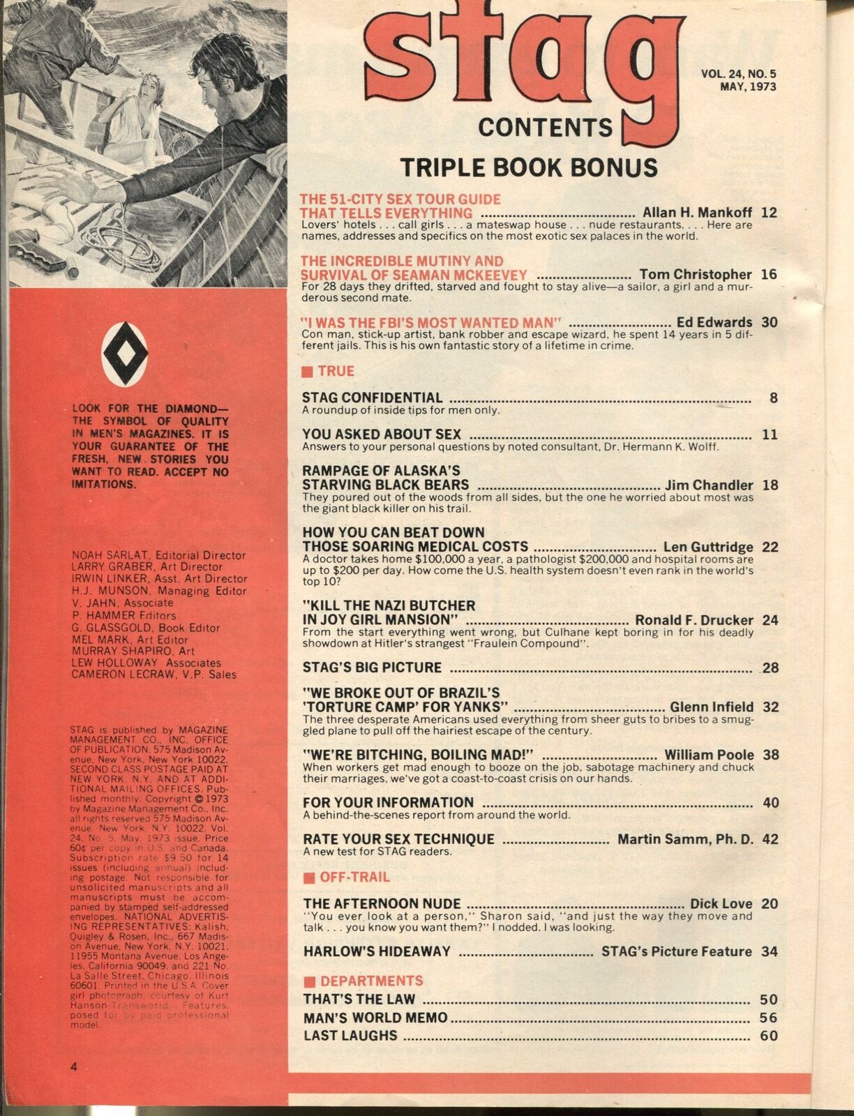 STAG 5/1973-FBI's Most Wanted -Rampaging black bears-VG | Comic ...