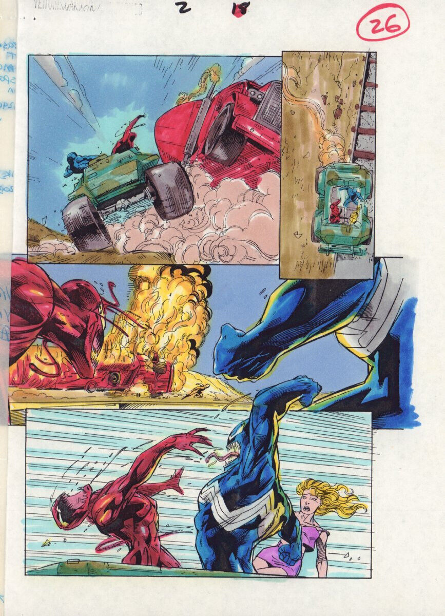 Venom: Carnage Unleashed #2 p.26 Color Guide - Venom vs. Carnage - 1995 ...
