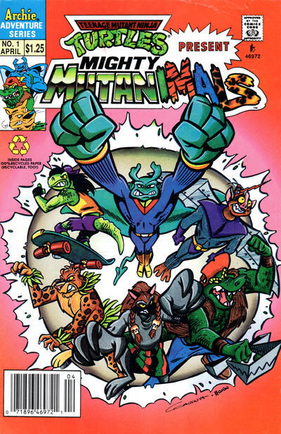 Mighty Mutanimals #1 (Newsstand) VG ; Archie | low grade comic TMNT ...