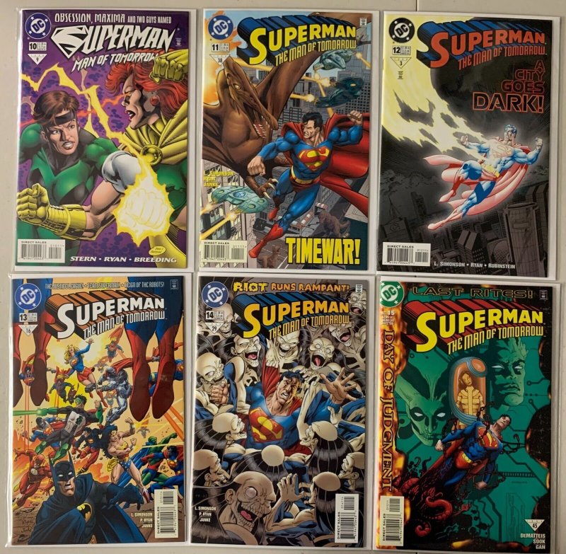 Superman the Man of Tomorrow lot #1-15 last issue 14 diff avg 8.0 (1995 ...