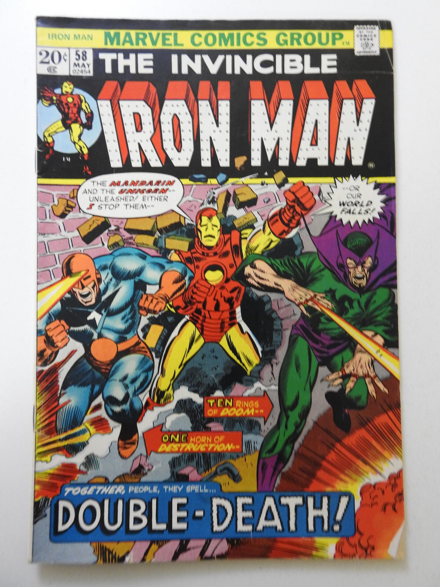 Iron Man #58 (1973) VG Condition! centerfold detached top staple ...