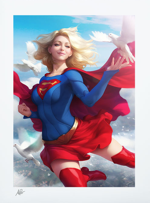 Supergirl ~ Sideshow Exclusive DC Art Print Hand Signed by Stanley ...