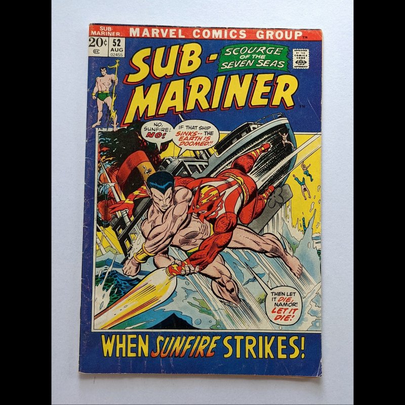 Sub-Mariner #52 (1972) VG Bill Everett art | Comic Books - Bronze Age ...